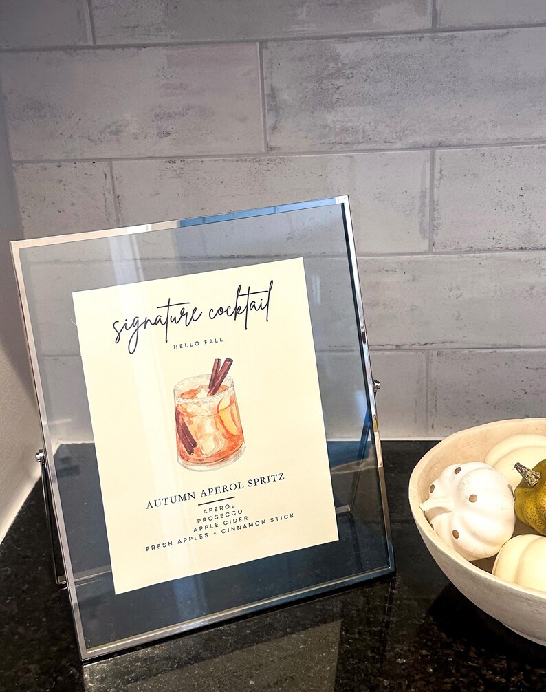 Thanksgiving Bar Sign | Signature Drinks | Signature Cocktail Sign ...