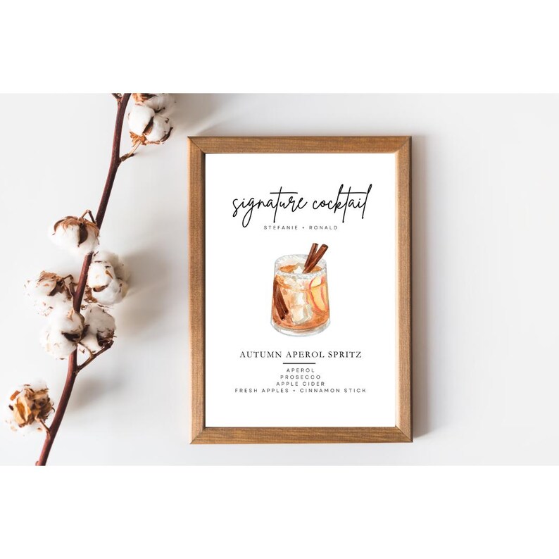 Thanksgiving Bar Sign | Signature Drinks | Signature Cocktail Sign ...
