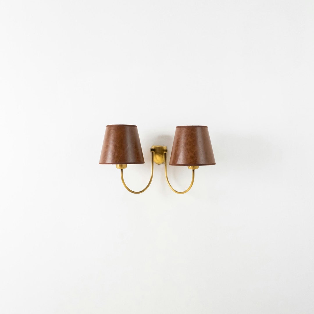 Modern Dual Shade Wall Sconce, Vintage Home Decor Sconce, Mid-century ...