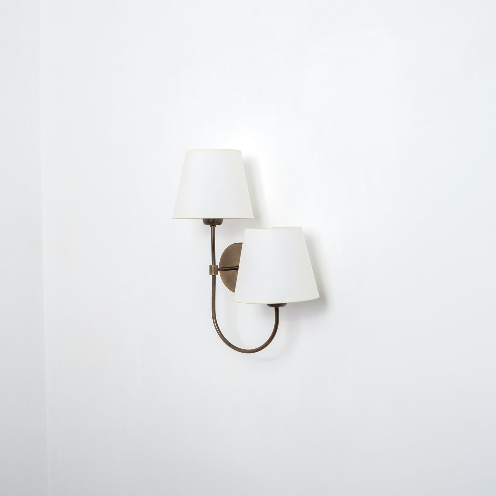 Unique Wall Sconce for Living Room, Aged Brass Wall Light, Modern ...