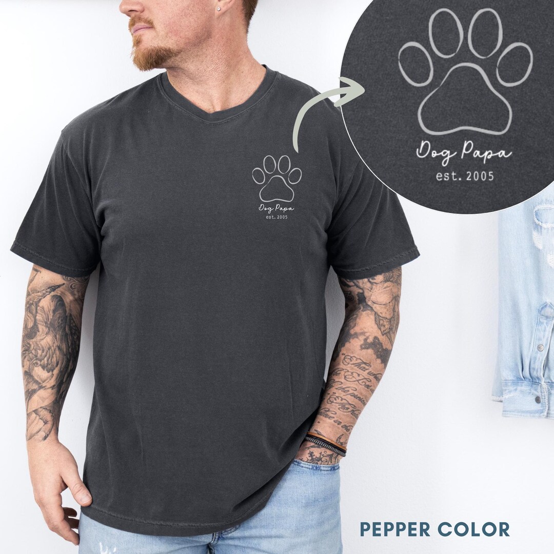 Personalized Dog Papa Shirt, Father's Day Gift for Dog Dad, Dogs Lover ...