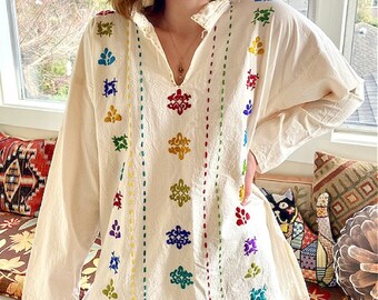 Embroidered Indian Shirt | Etsy