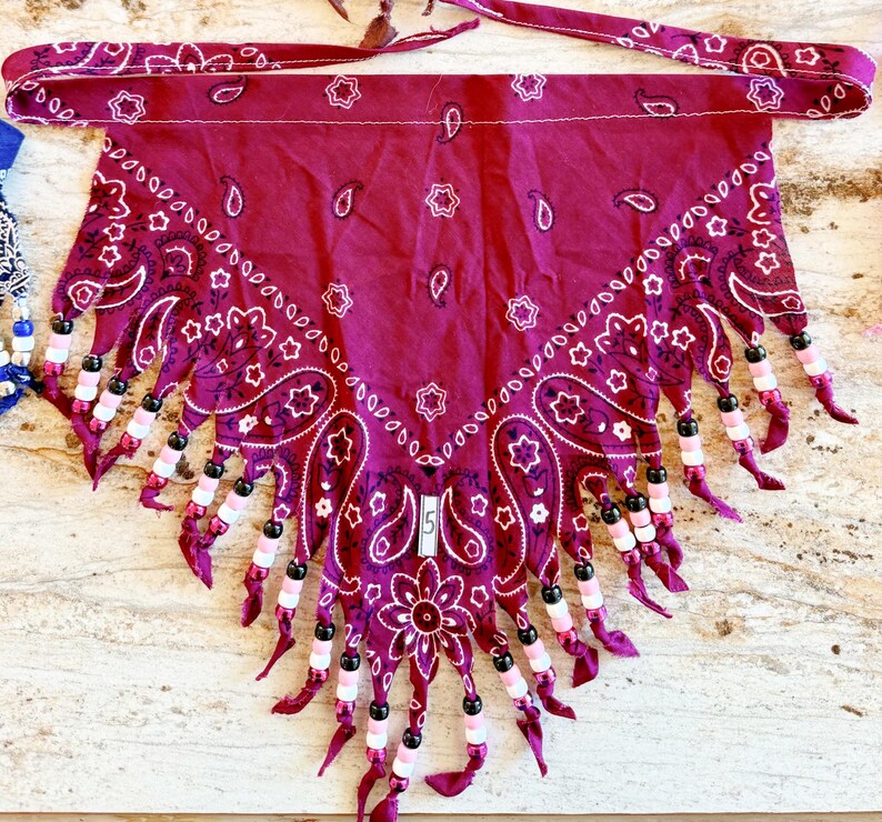 Western Scarf Cowgirl Beaded Fringe Kerchief Neckerchief SCROLL DOWN 4 ...
