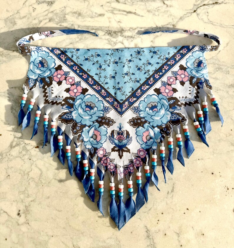 Western Scarf Cowgirl Beaded Fringe Kerchief Neckerchief SCROLL DOWN 4 ...