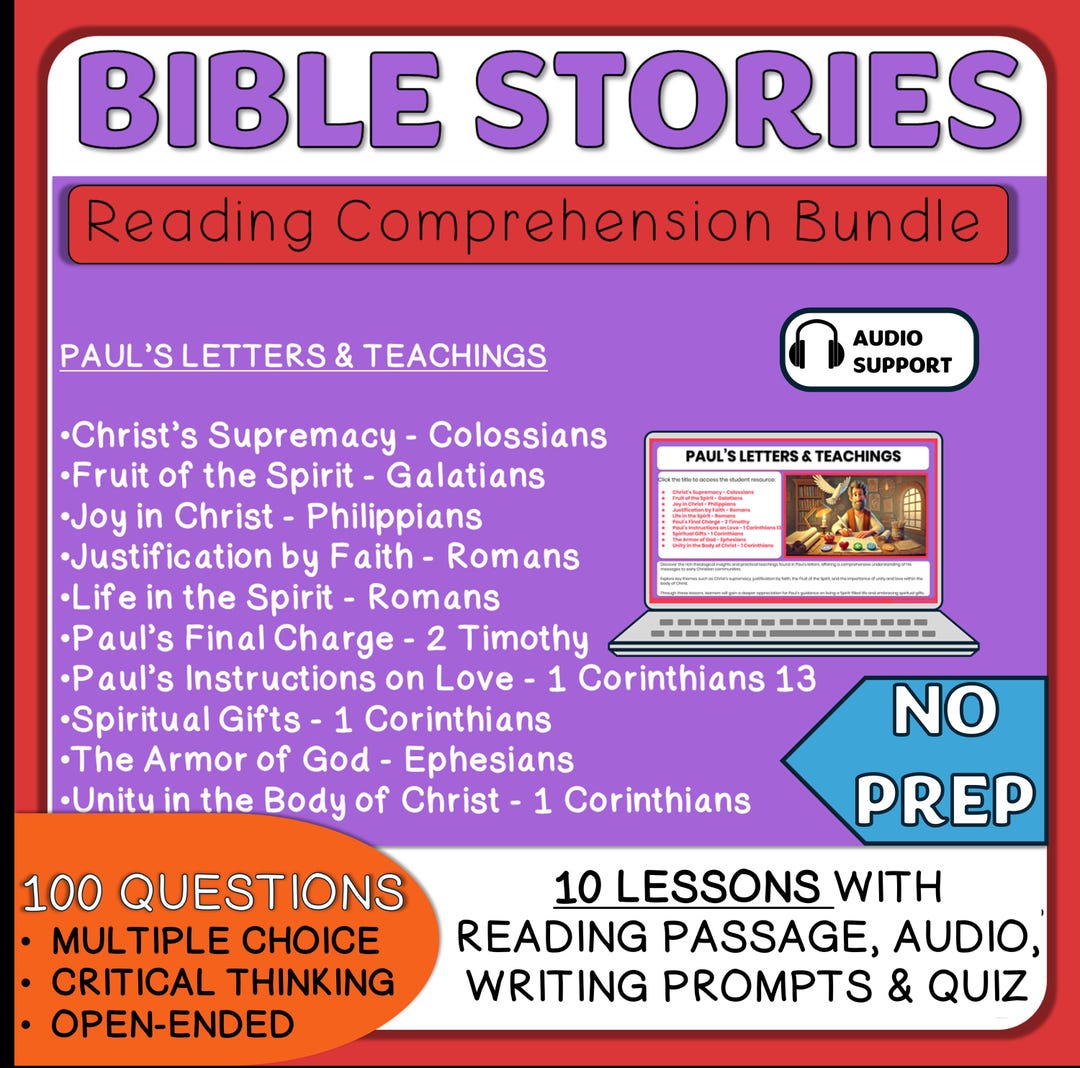 BIBLE STORIES Pauls Letters and Teachings Armore of God Fruit of the ...