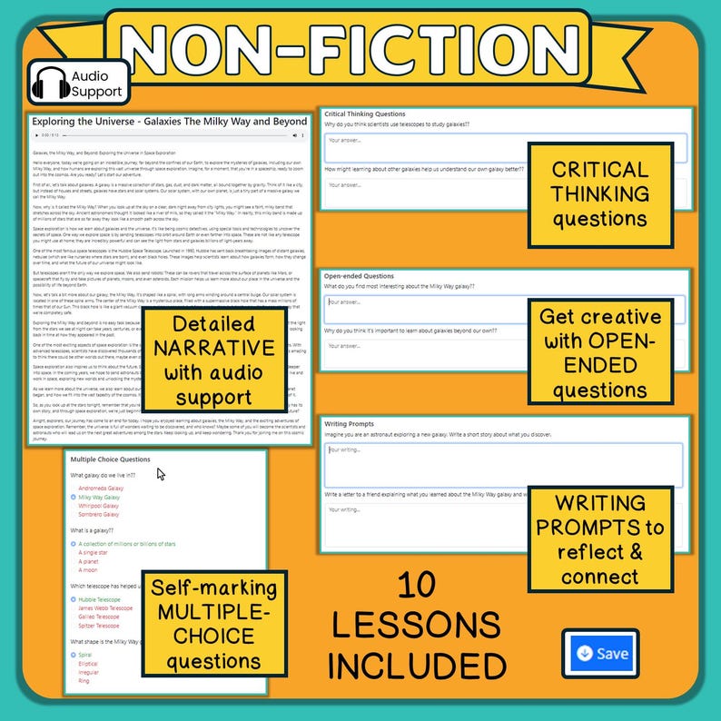 SCIENCE Exploring the Universe Space and Astronomy Telescopes Black ...