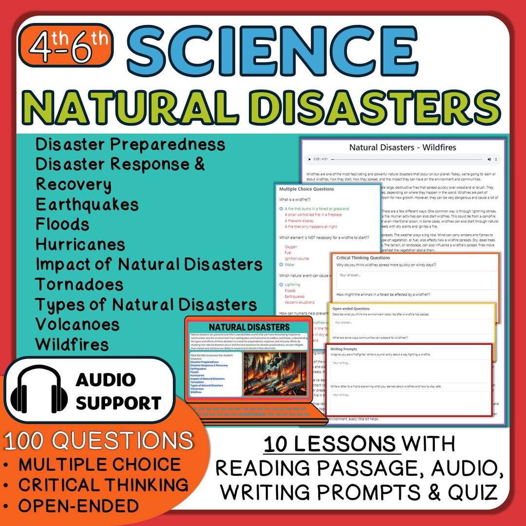 SCIENCE Natural Disasters Earthquake Flood Hurricane Tornadoes ...