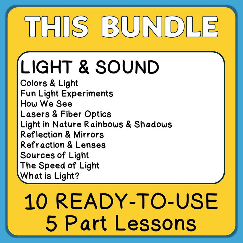 SCIENCE Light and Sound Reading Passages With Audio Support Colors ...