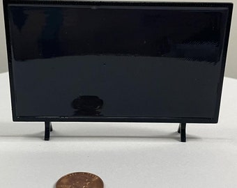 Dollhouse Miniatures Flat Screen TV, Home Decor, Miniature Sign ...