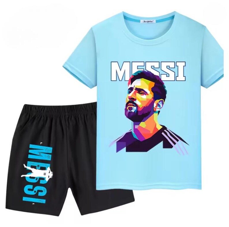Kids Messi Outfit – Summer Cotton T-shirt & Shorts Set - Etsy