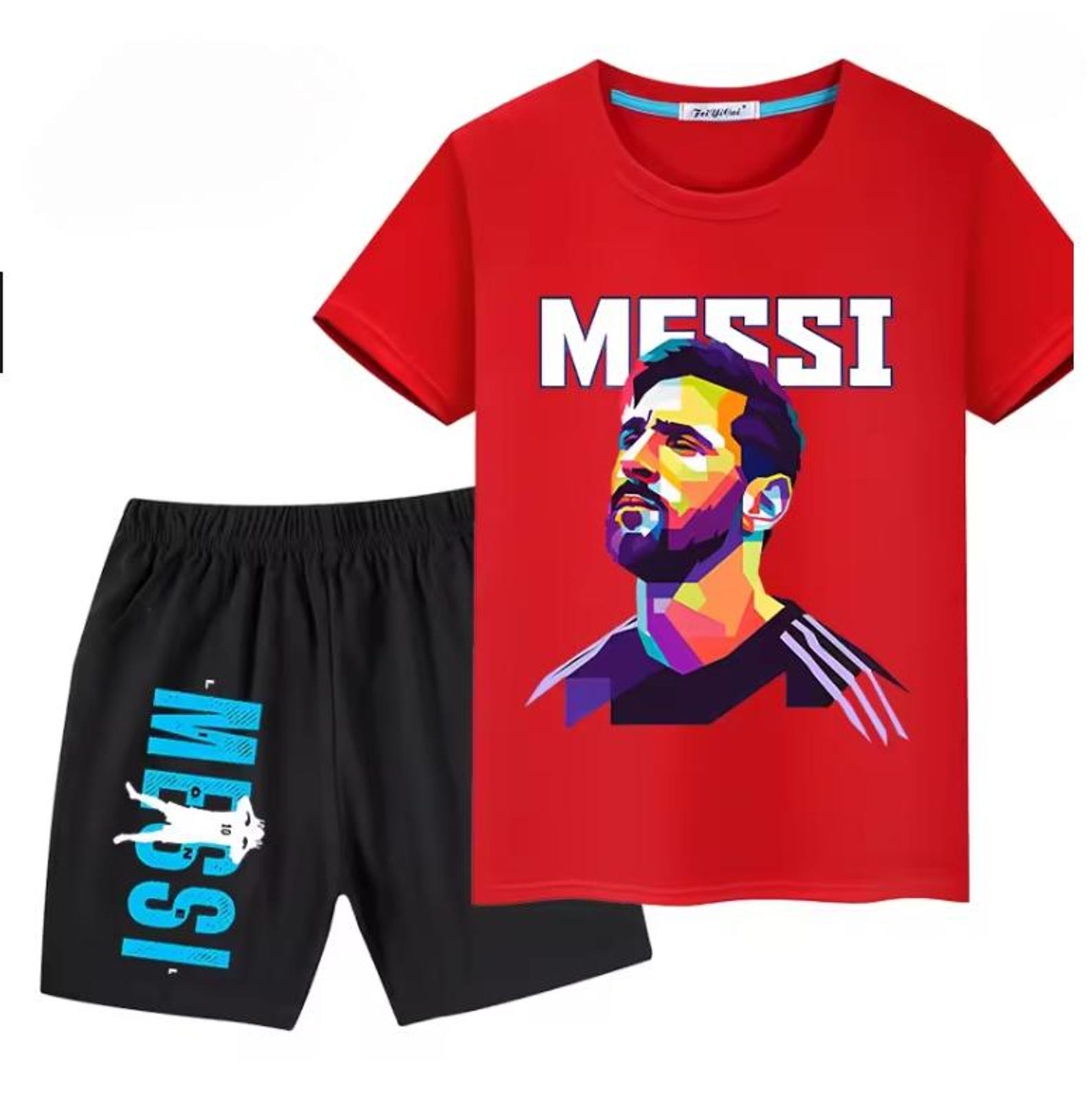 Kids Messi Outfit – Summer Cotton T-shirt & Shorts Set - Etsy
