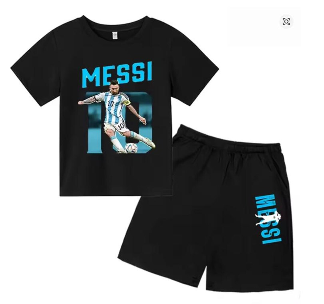 Kids Messi Outfit – Graphic Tee and Shorts Soccer Set - Etsy