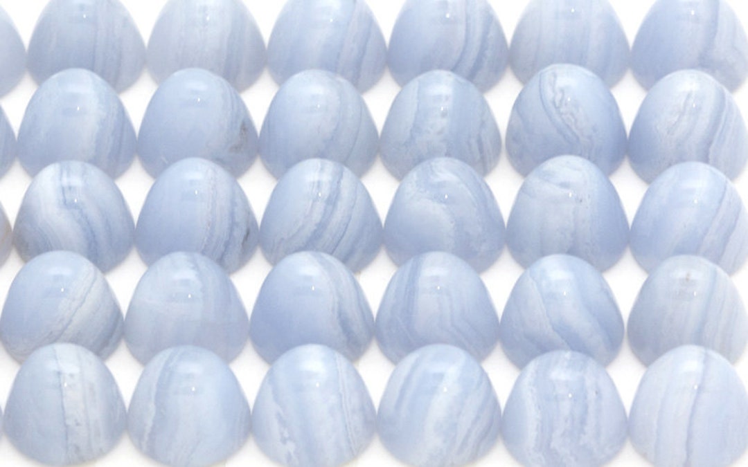 ONE Soft Lavender Blue Lace Agate Bullet Shaped 10mm Round - Etsy