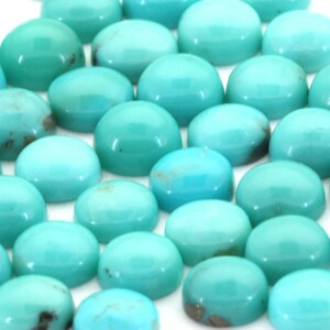 Campitos Turquoise Cabochons TWO 6mm Round Campitos Turquoise Cabochons ...