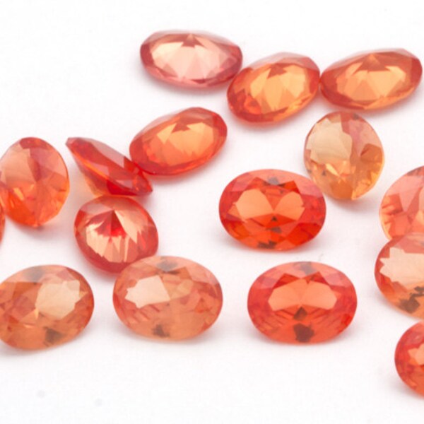 Orange Lab Created Padparadscha - Etsy