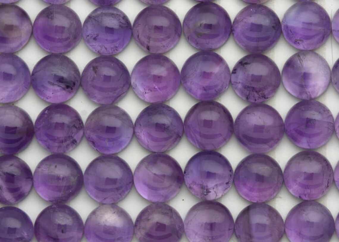 Purple Amethyst Cabochons 8mm Round Amethyst Cabochons - Etsy