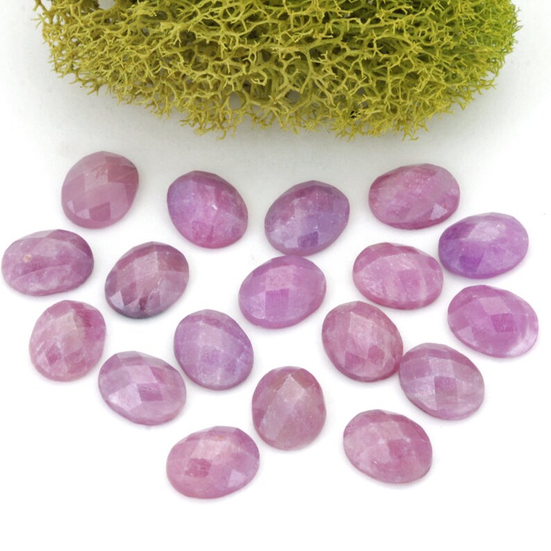 Oval Ruby Cabochons 8mm X 10mm | Rose Cut Checkerboard Cut Ruby ...