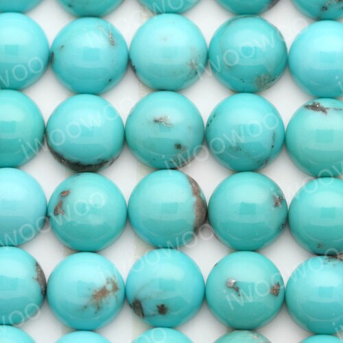 Campitos Turquoise Cabochons TWO 6mm Round Campitos Turquoise - Etsy