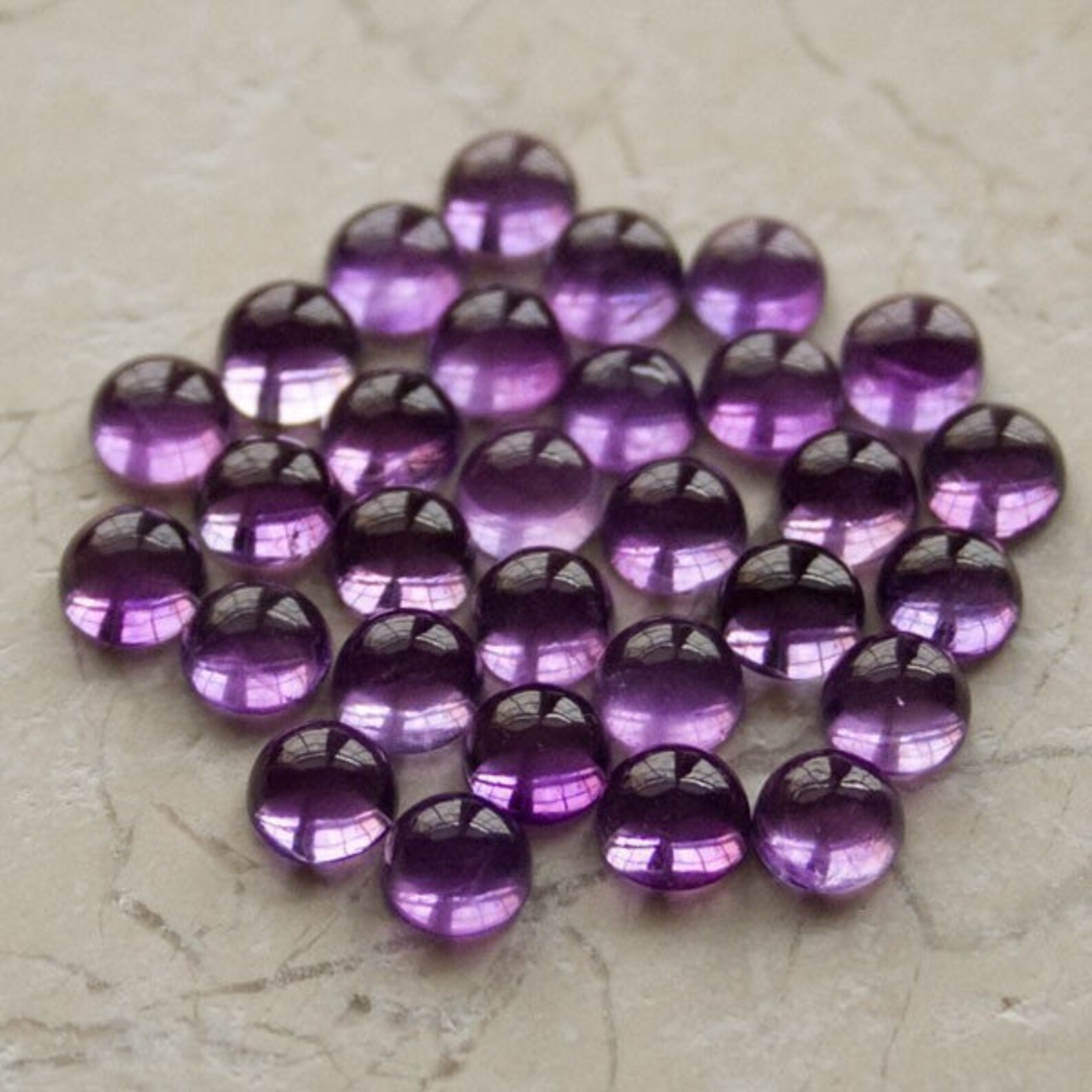 Round Amethyst Cabochons 7mm ONE 7mm Purple Round Amethyst - Etsy