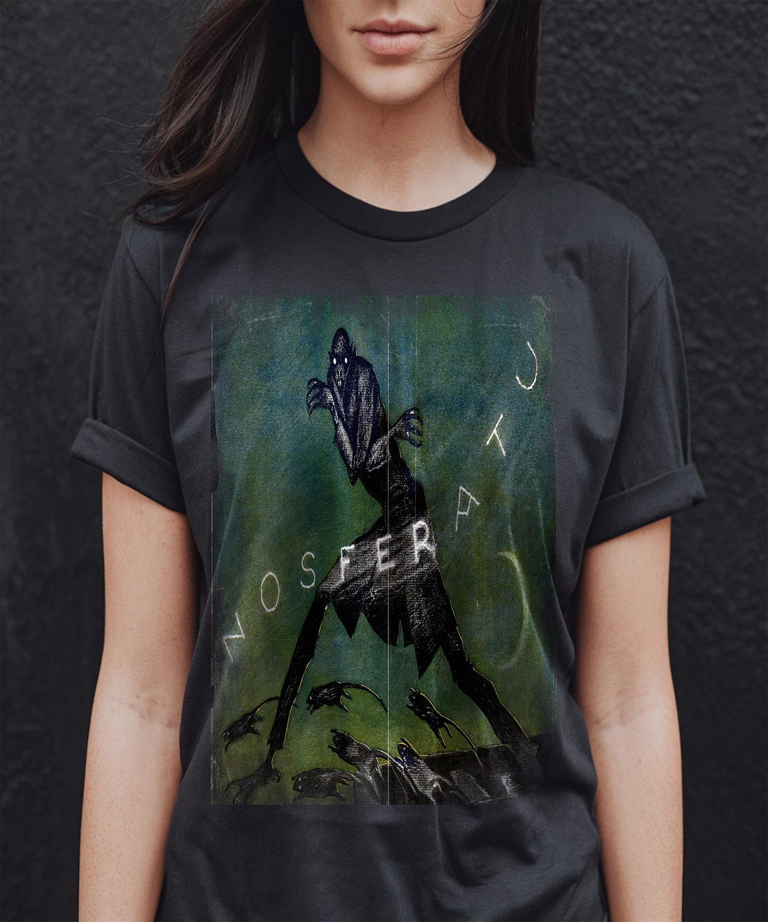 Nosferatu Graphic Tee Shirt, Vintage Retro Horror Vampire Movie Apparel ...
