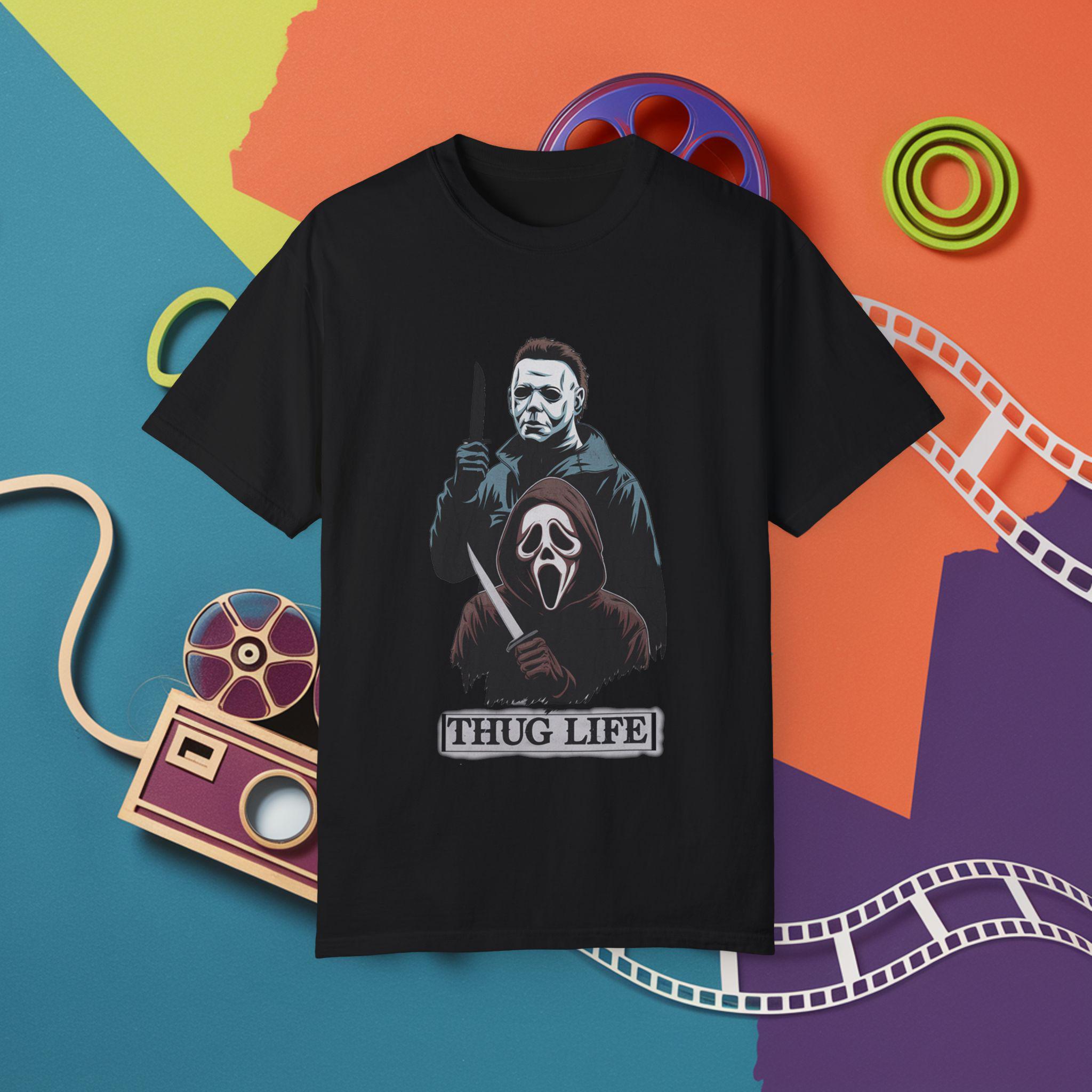 Michael Myers, Ghostface Thug Life Tee, Halloween & Scream Merch ...