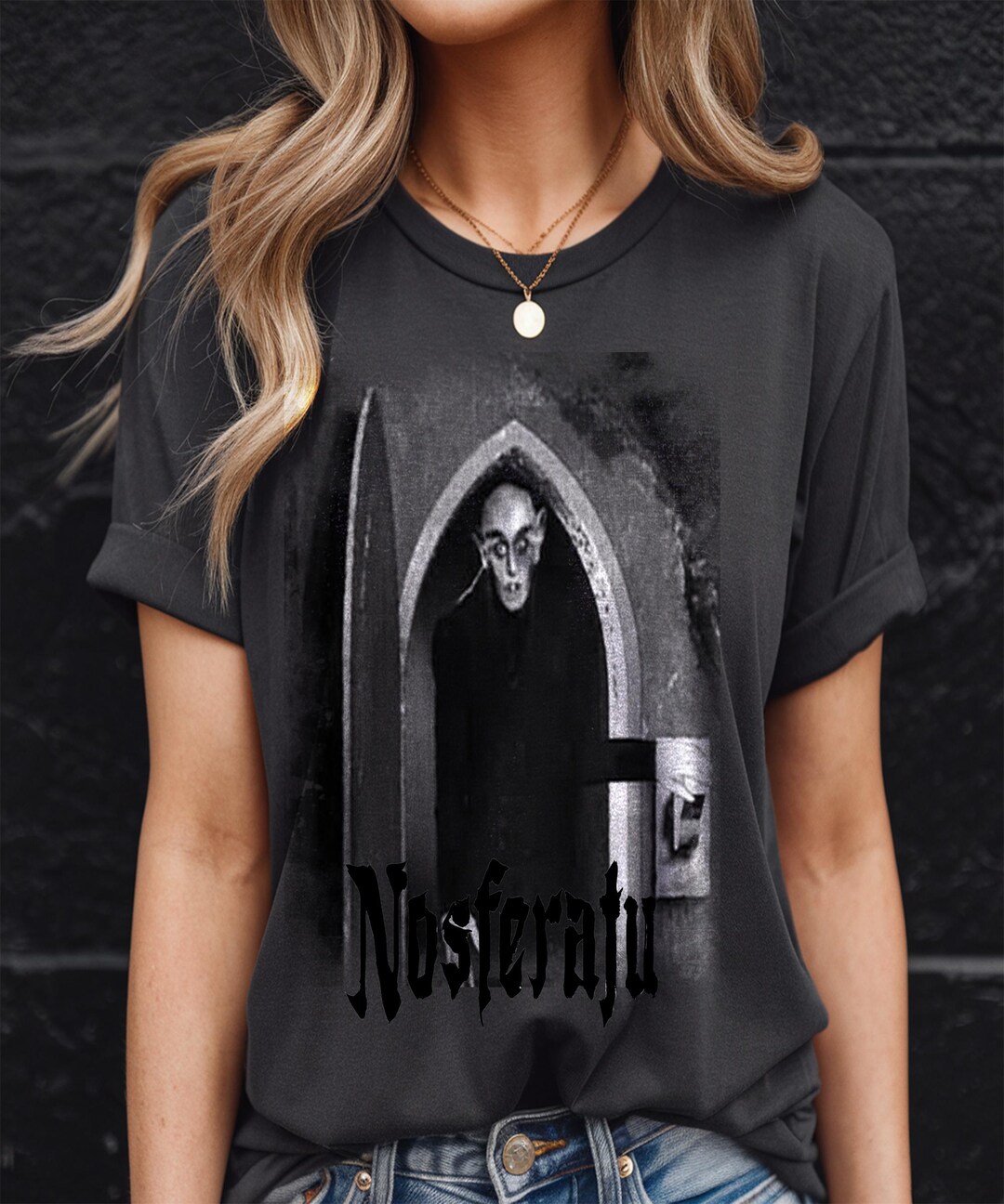 Nosferatu X Spongebob Graphic Tee, Vintage Horror Retro Vampire ...