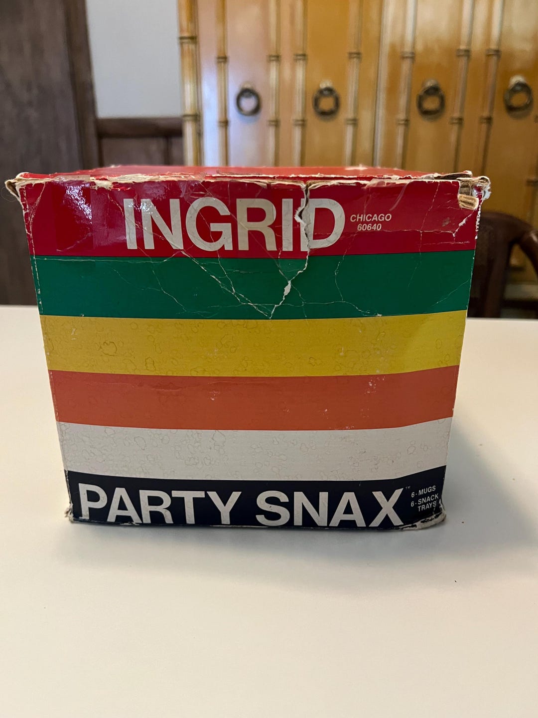 Ingrid of Chicago 60640 Party Snax Snack Dish Set. 6 Mugs and 6 Plates ...
