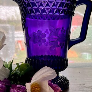 Vintage Purple Glass Pitcher. Flaws. Decorative Vase Pitcher. - Etsy