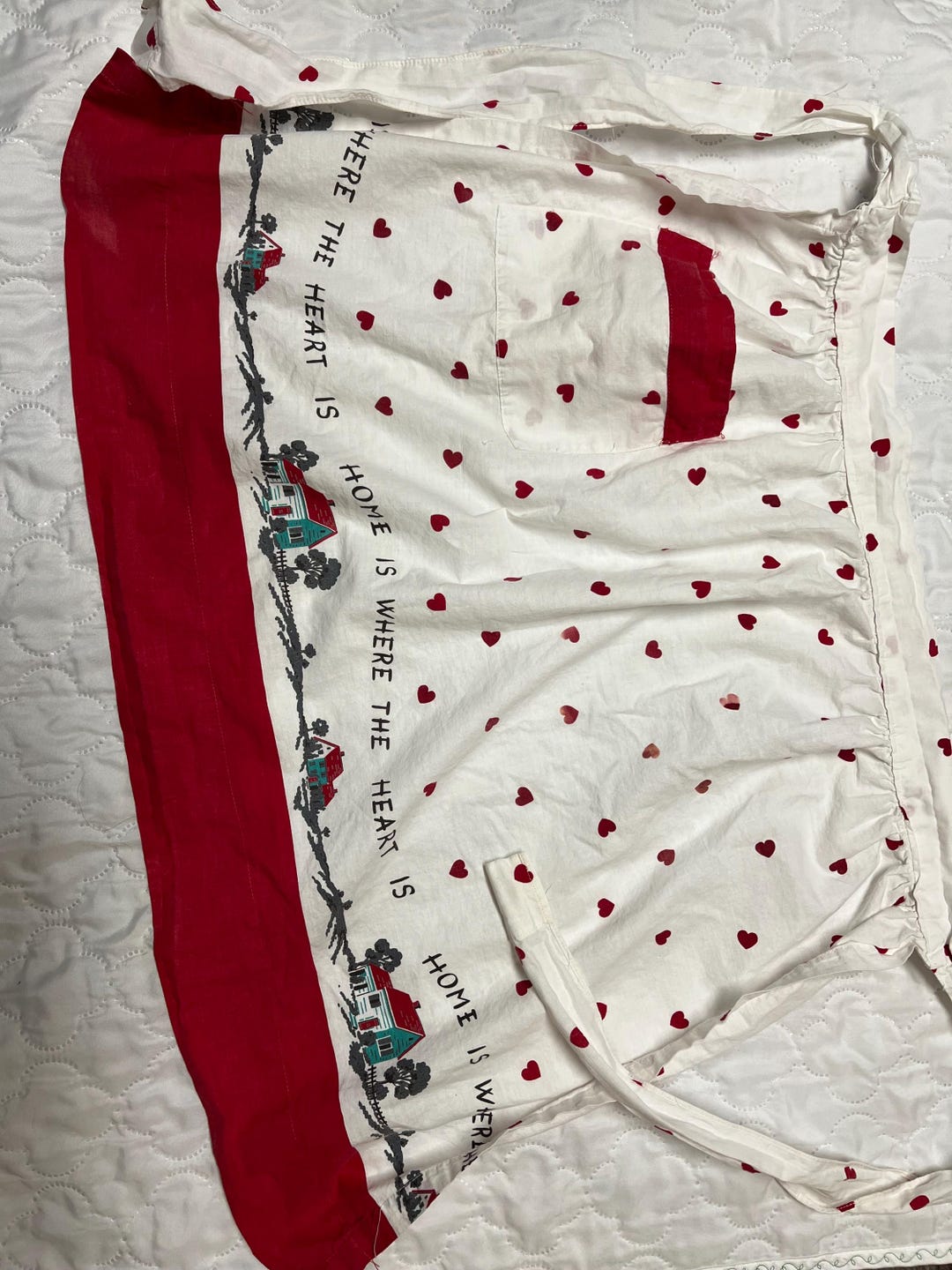 Vintage Home is Where the Heart is Waist Apron - Etsy