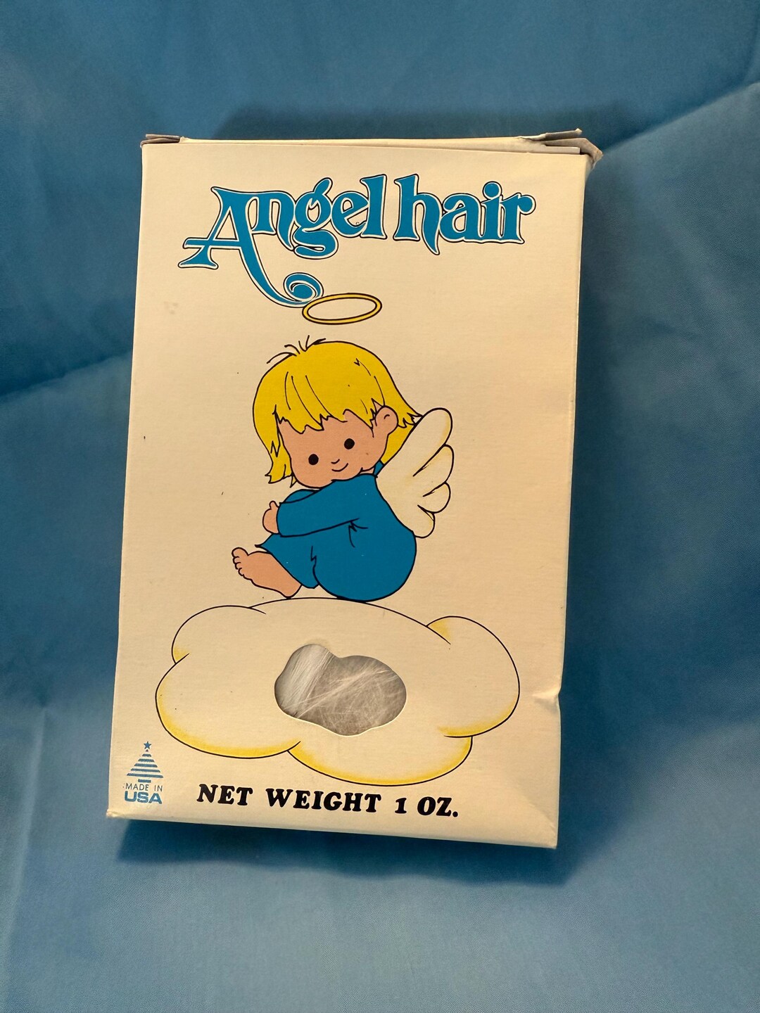 Vintage 1970s Angel Hair Tree Trim. New in Package. Spun Glass Tinsel ...