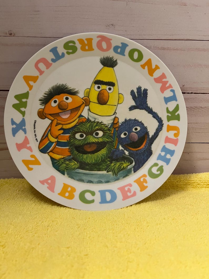 Vintage Sesame Street Plate Abc’s - Etsy