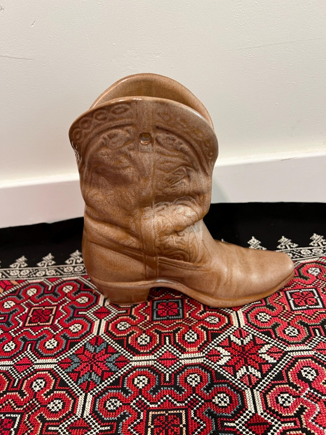 Vintage Frankoma Pottery Cowboy Boot Planter Vase - Etsy