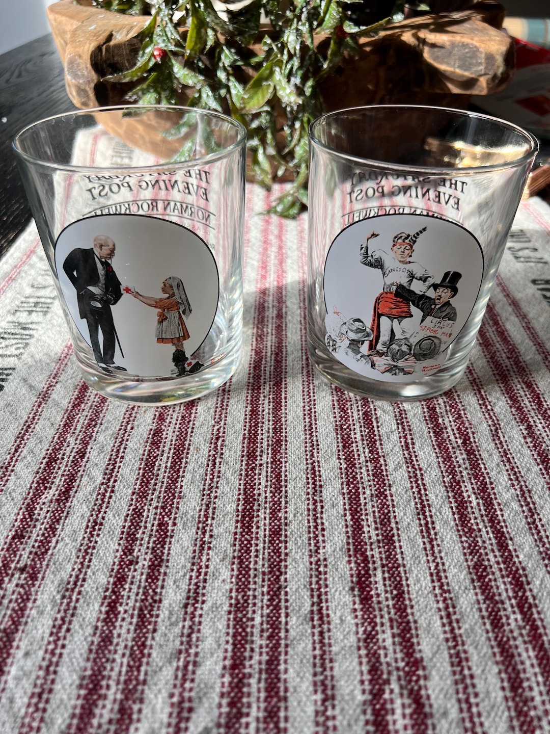 Vintage Norman Rockwell Saturday Evening Post Rocks Glasses - Etsy