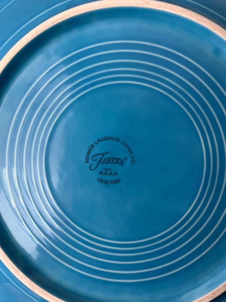 Vintage Fiestaware Dishes - Dinner Plates Salad Plates Bowls - Peacock ...