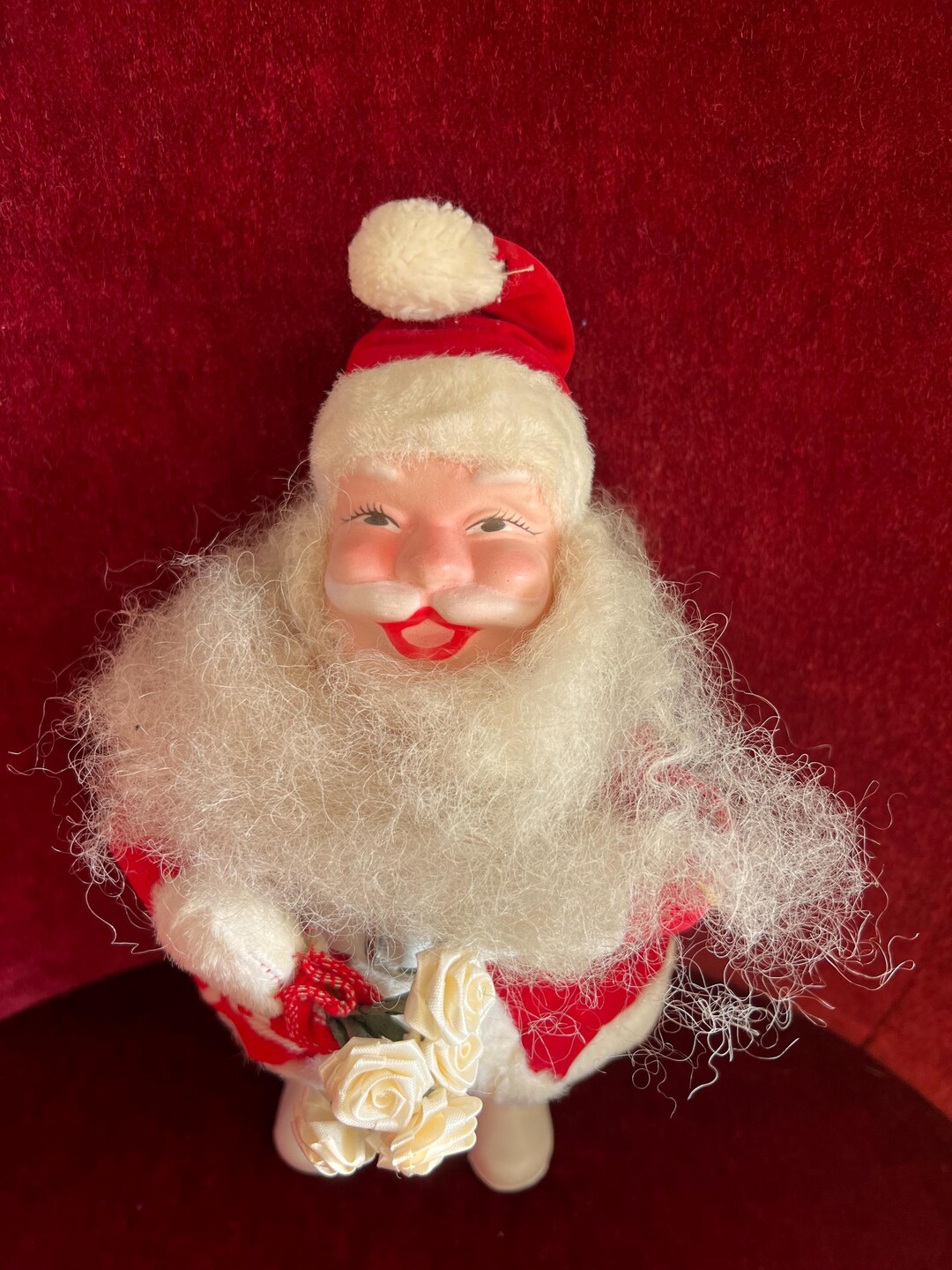 Vintage Harold Gale Santa Doll Red Velvet Santa Claus - Etsy