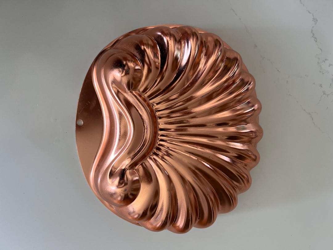 Vintage Wear-ever Copper Seashell Jello Mold Cake Tin Decor - Etsy
