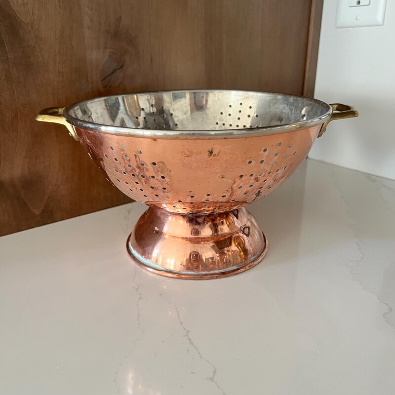 Copper Colander - Etsy