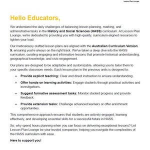 FULL HASS/ HSIE Curriculum - 31 Lesson Plans, 3 Summative Assessments ...