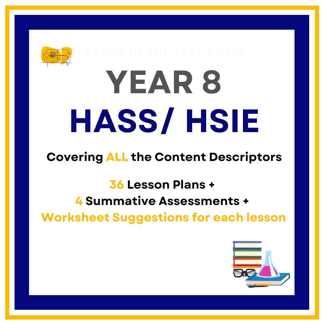 FULL HASS/ HSIE Curriculum: 36 Lesson Plans (covering 44+ Lessons) + 4 ...