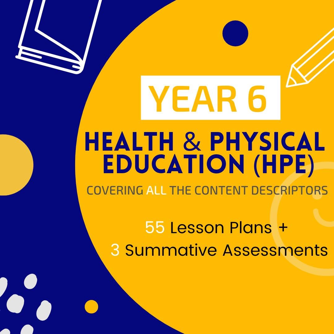 FULL HPE Curriculum: 55 Lesson Plans 3 Summative Assessment Tasks incl ...