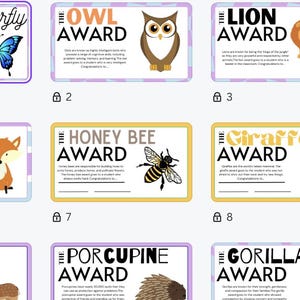 Animal Student Awards - Etsy