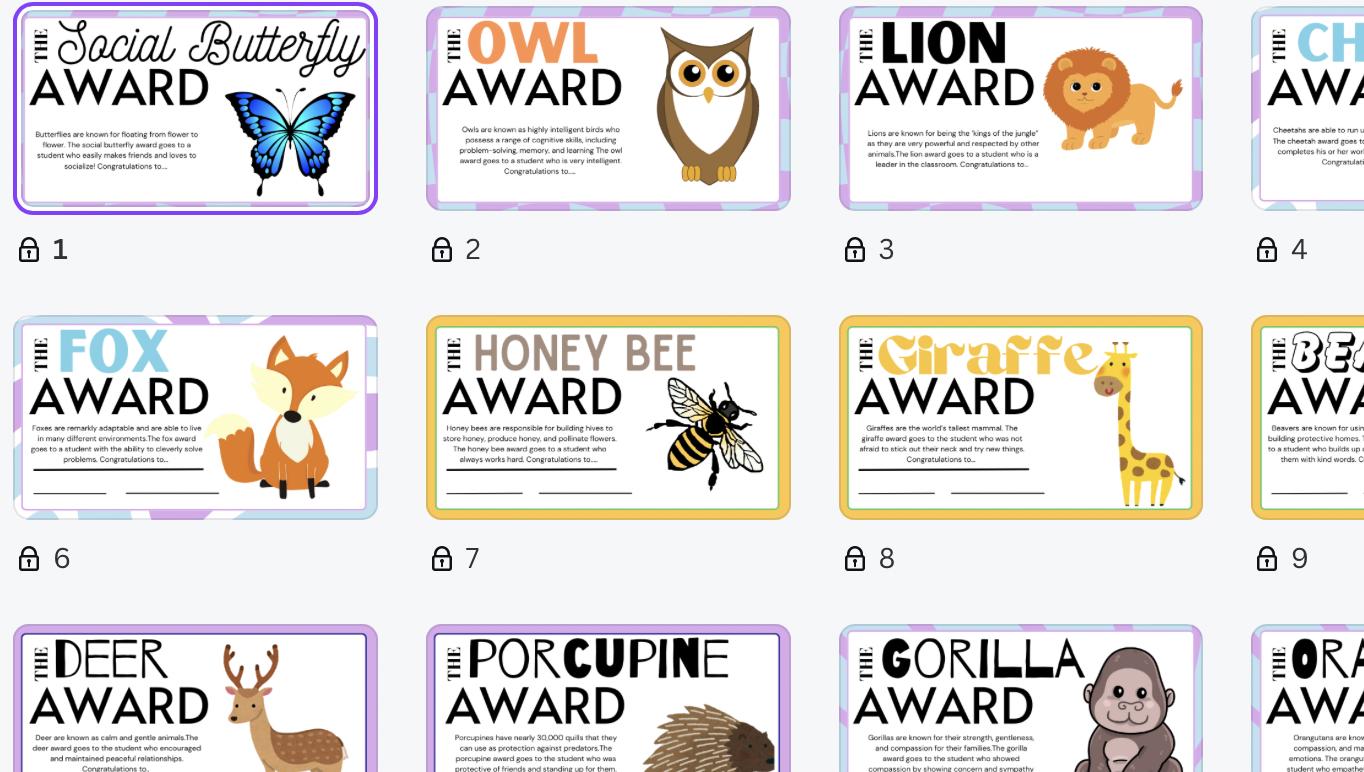 Animal Student Awards - Etsy