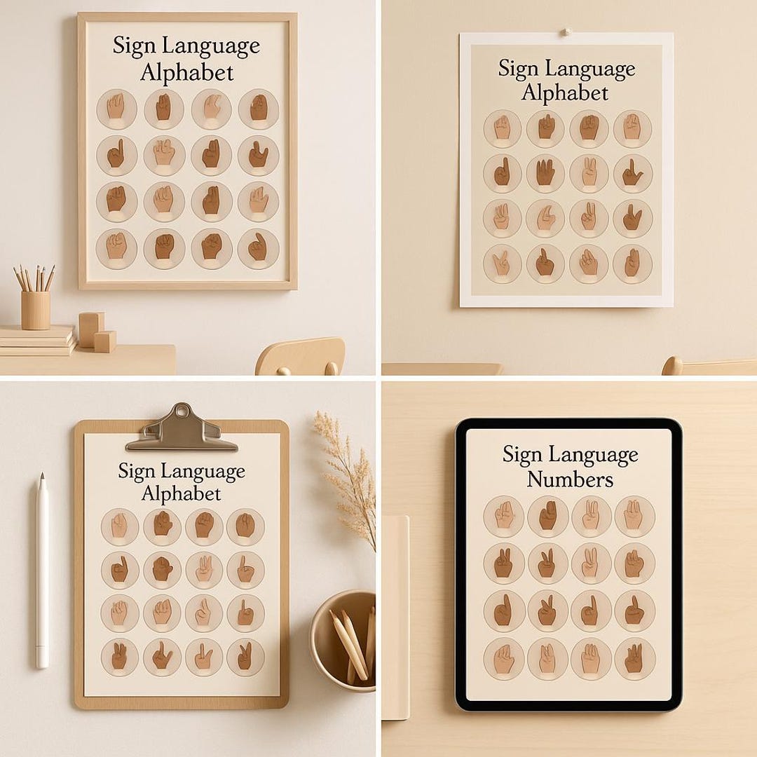 Printable Sign Language Alphabet Poster – Instant Download - Etsy