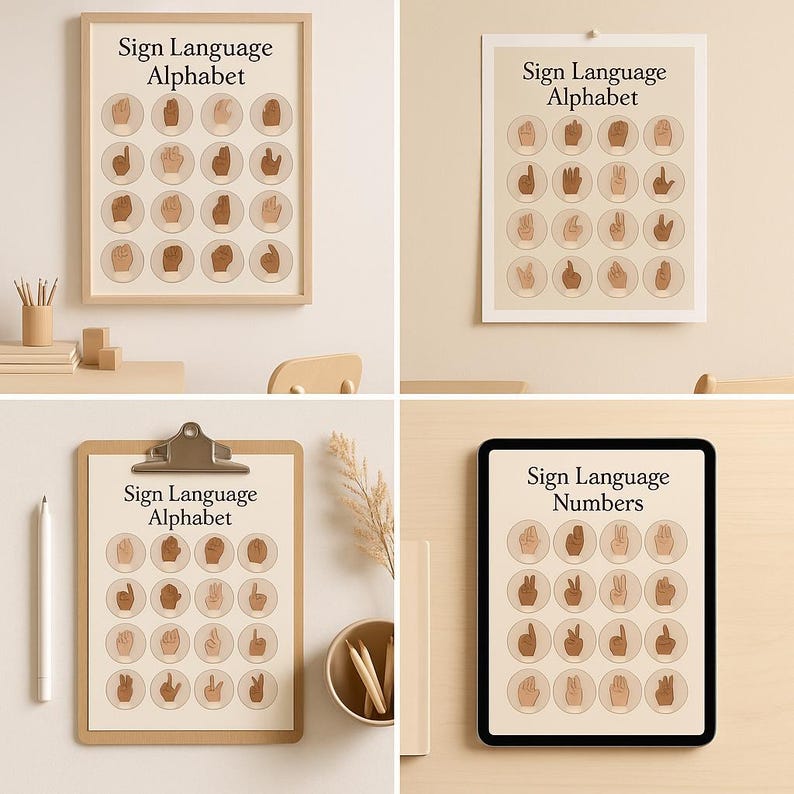 Printable Sign Language Alphabet Poster – Instant Download - Etsy