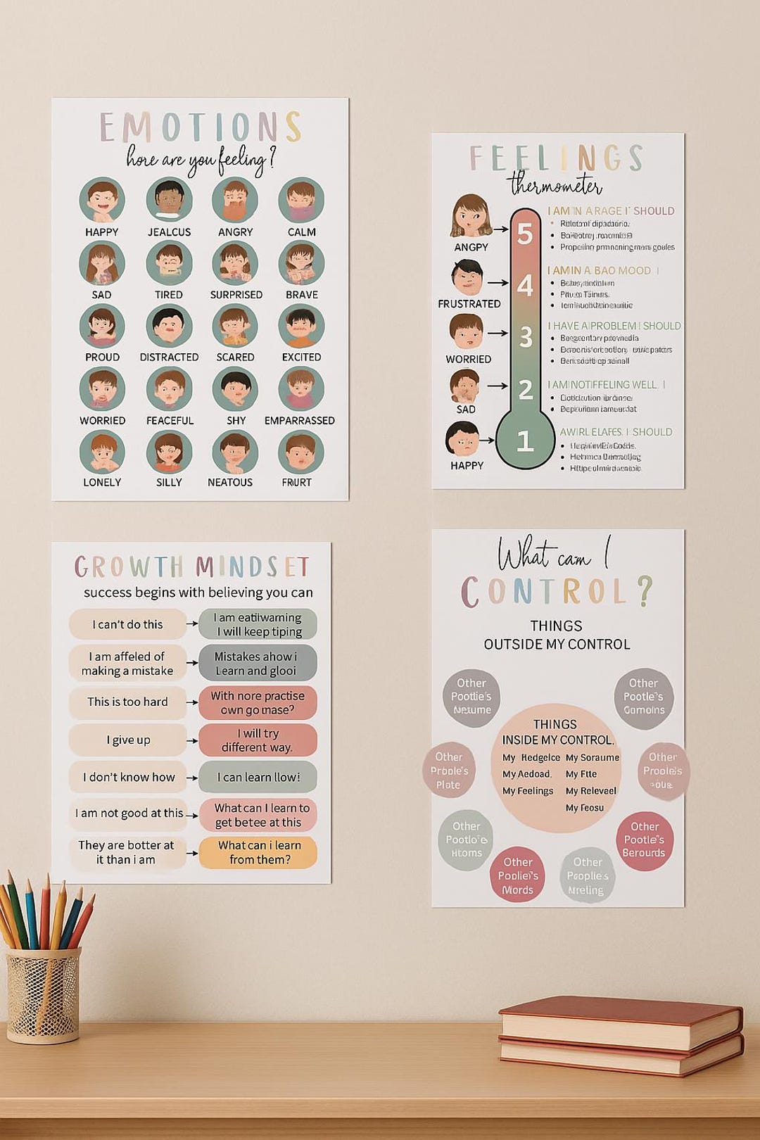 SEL Classroom Poster Pack — Emotional Regulation & Growth Mindset ...