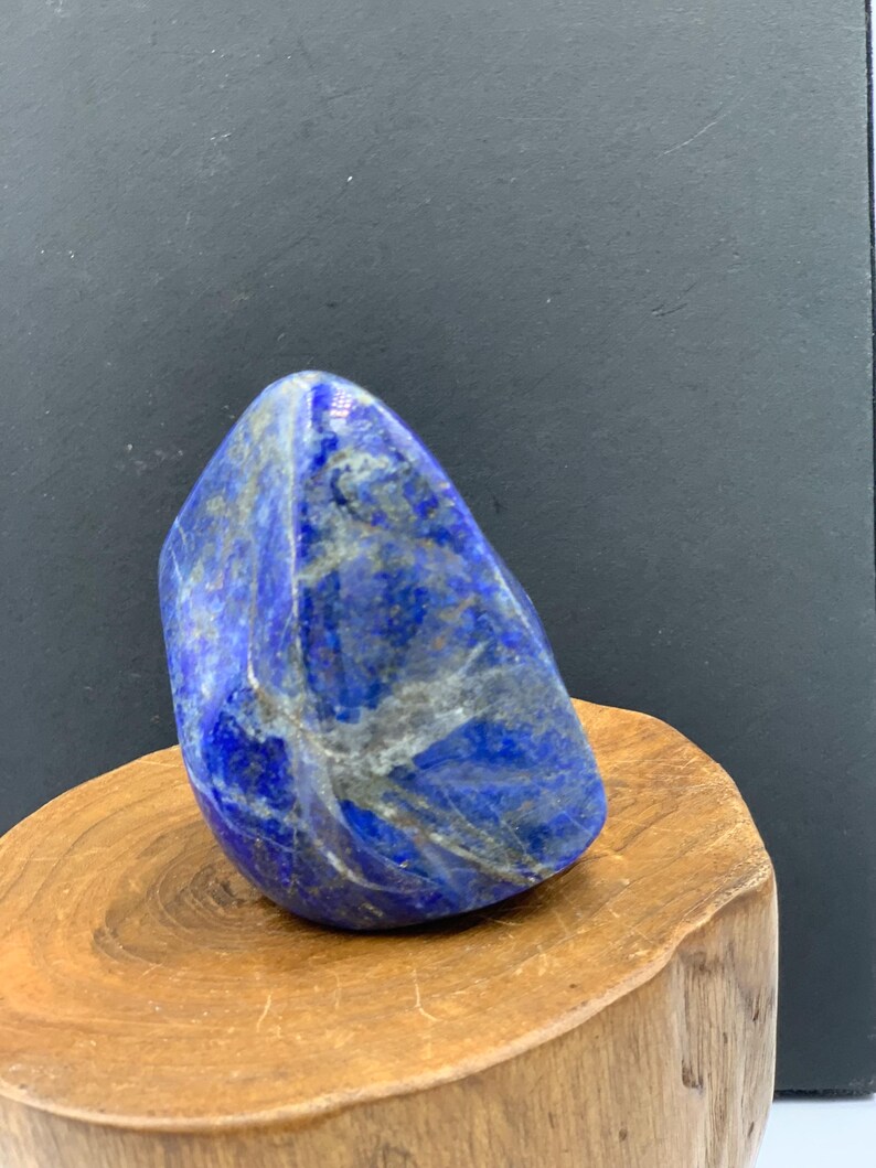 Polished Lapis Lazuli Tumble Stone, Afghanistan Freeform Decor (249g ...