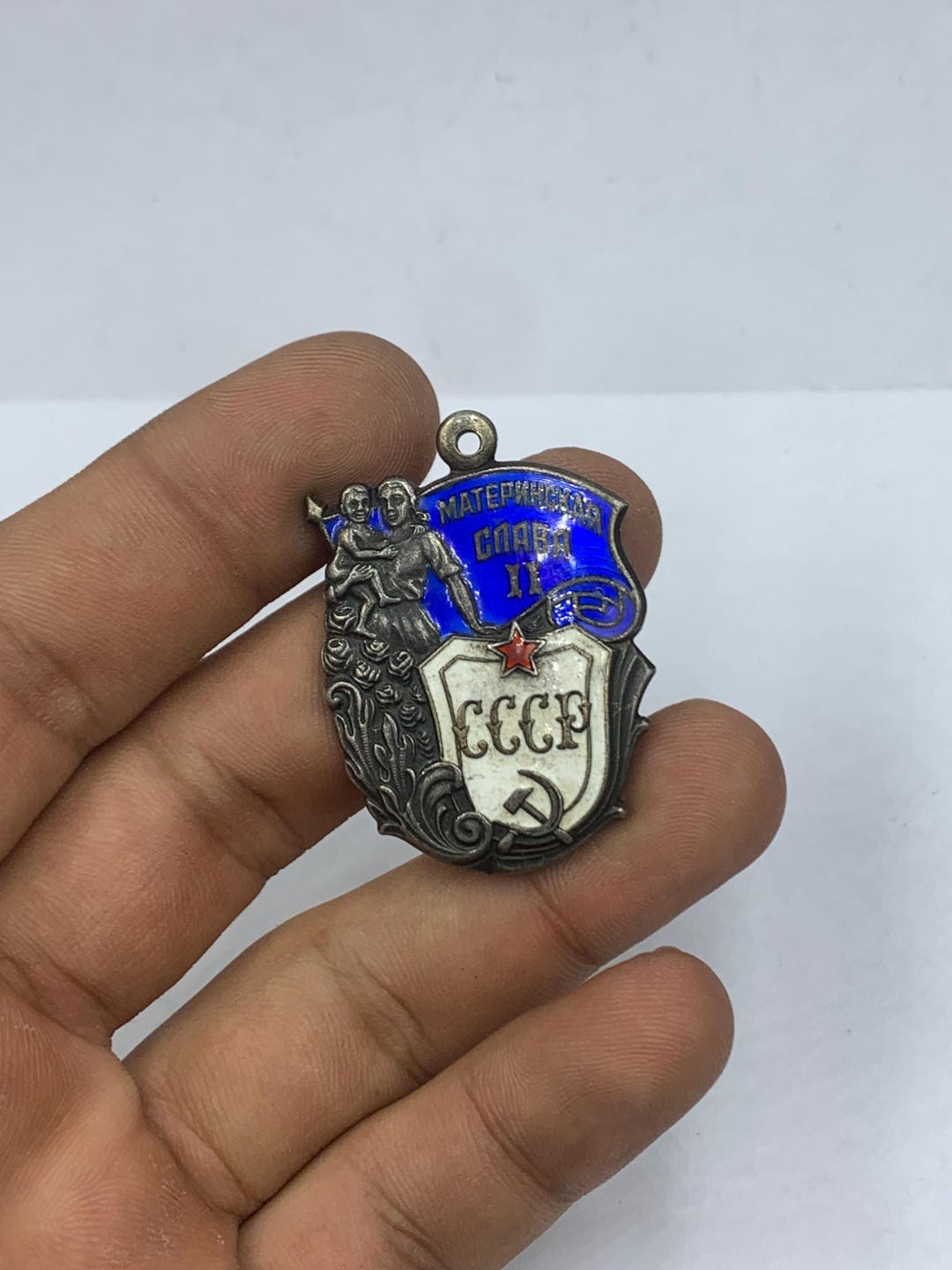 Soviet Medal Order of Maternel Glory Motherhod 2st Class Silver Enemal ...
