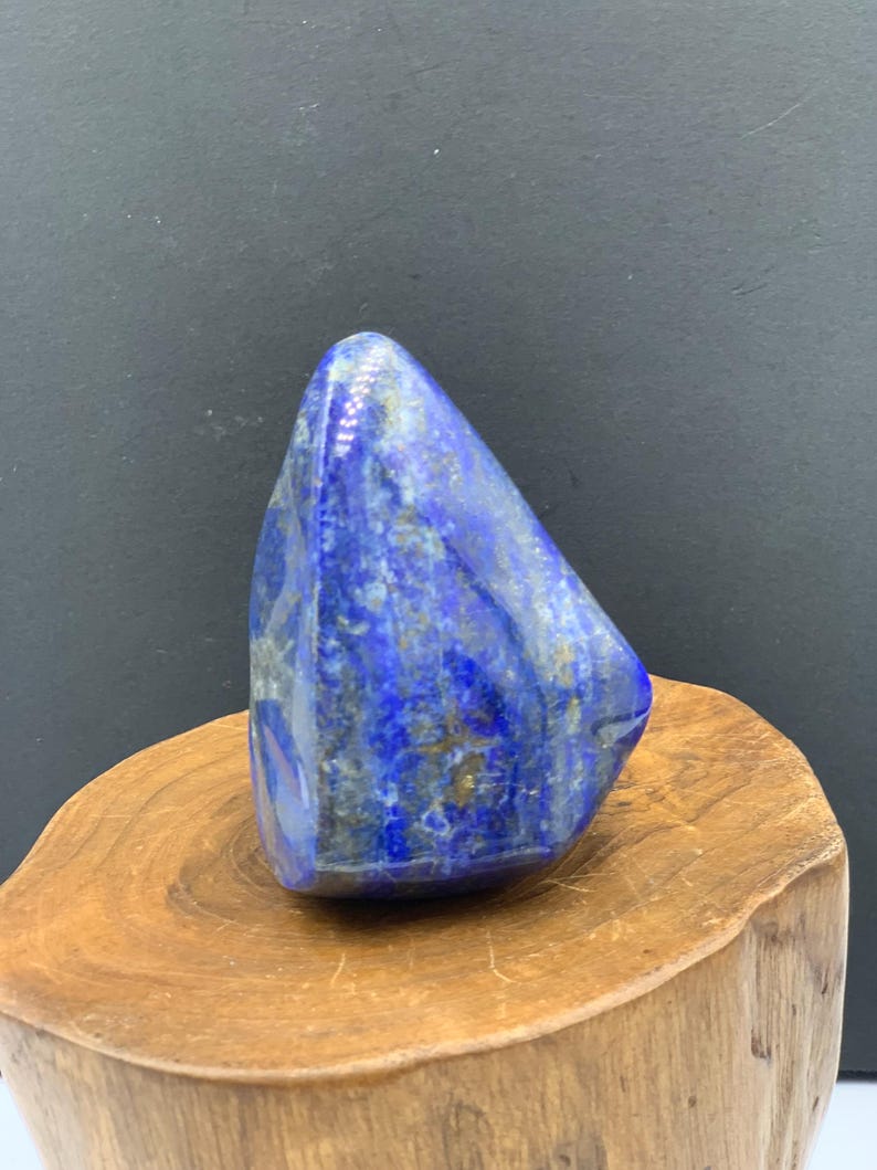 Polished Lapis Lazuli Tumble Stone, Afghanistan Freeform Decor (249g ...
