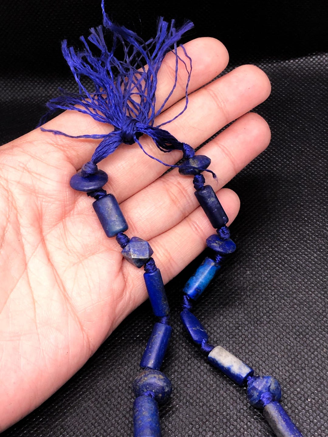 Antique Natural Lapis Lazuli Stone Beads String 42cm Super Gorgeous - Etsy