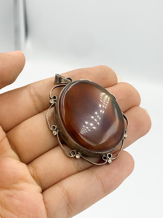 Rare Unique Ancient Roman Carnelian Agate Silver Pend… - Gem